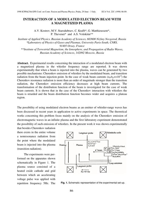 Pdf Interaction Of A Modulated Electron Beam With A Magnetoactive Plasma