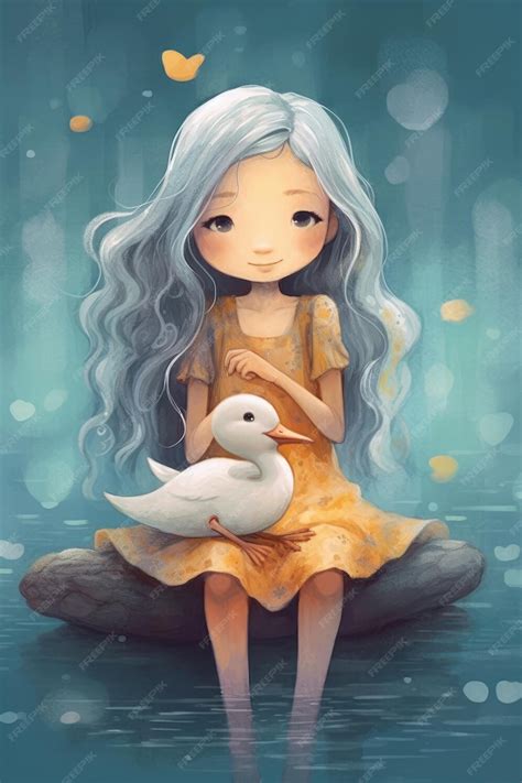 Premium Ai Image A Cartoon Cute Girl Character