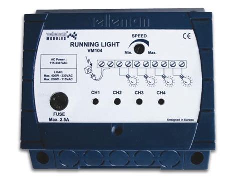 Velleman VM104 4 CHANNEL RUNNING LIGHT MODULE Velleman Wholesaler And Developer Of Electronics