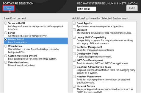 Red Hat Server Installation Virtualbox Rhel 83 Installation