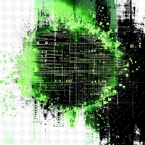 Png Hacker Encryption Glitch With Binary Code Abstract Shapes An Illustration Texture Background