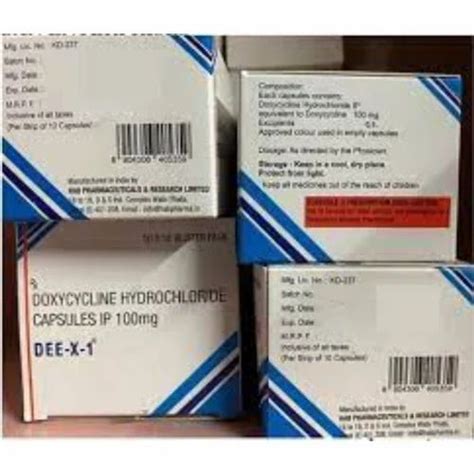 Doxycycline 100 Mg Tablet Packaging Size 10x10 At Rs 101 Stripe In Walani
