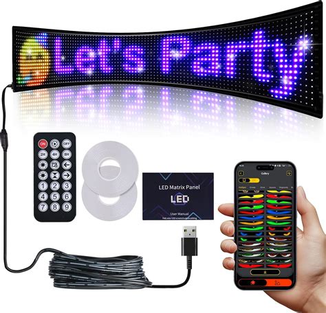 Amazon Com 36 2 X7 6 Large Bright LED Sign Programmable LED Scrolling Sign Custom Flexible