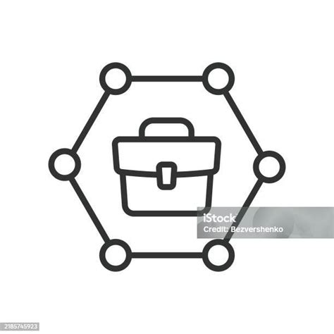 전략적 포트폴리오 관리 라인 디자인의 아이콘 포트폴리오 관리 전략 계획 목표 통하고 있는 백색 배경 벡터 Strategic Portfolio Management 편집 가능한
