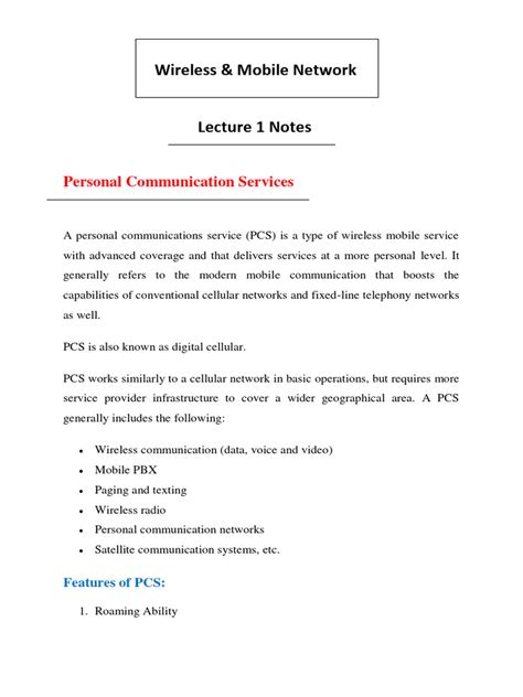 Wmn Chapter 1 Notes By Ur Engineering Friend Pdf Cellular Network