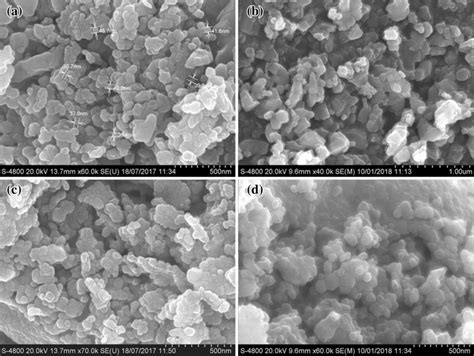 A D Fe Sem Micrographs Of Typical Samples A X 0 0 C X 0 4