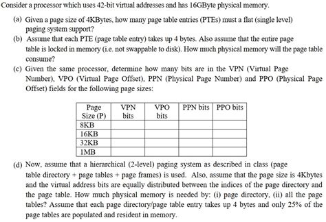 Solved Consider A Processor Which Uses Bit Virtual Chegg
