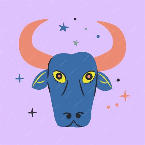Premium Vector Horns Bull Simplified Illustration