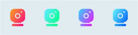 Webcam Solid Icon In Gradient Colors Camera Signs Illustration 43042945 Vector Art At Vecteezy