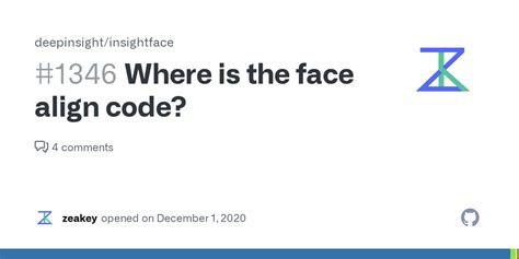Where Is The Face Align Code Issue Deepinsight Insightface Github