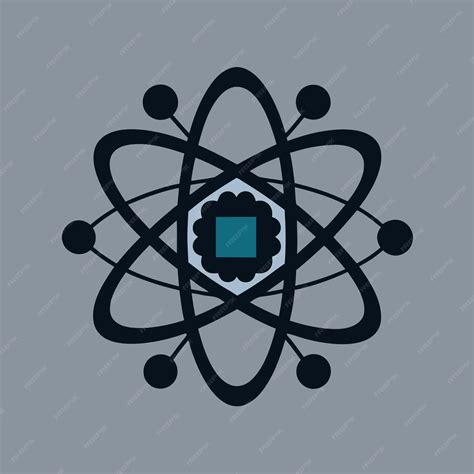 Technology Concept Flat Vector Style Illustration Featuring Quantum Computing Design Elements