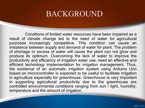 Automatic Irrigation System Using Arduino Uno Ppt Agriculture