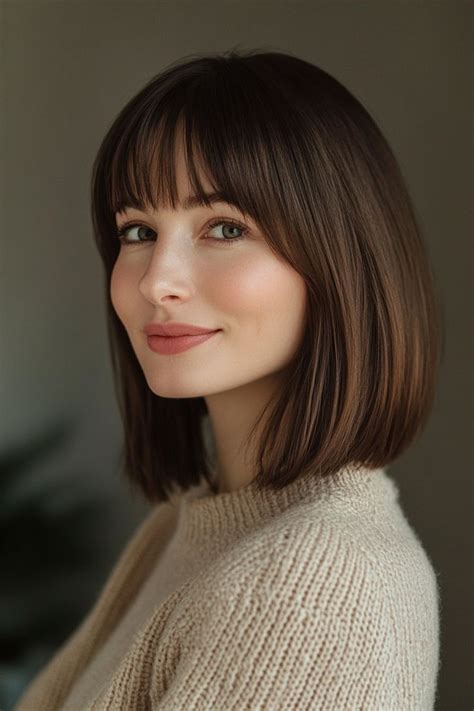 New Ways To Style Your Long Bob Haircut With Bangs Long Bob Haircut