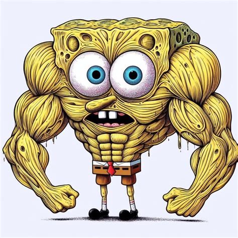 Buff Spongebob R Dalle2