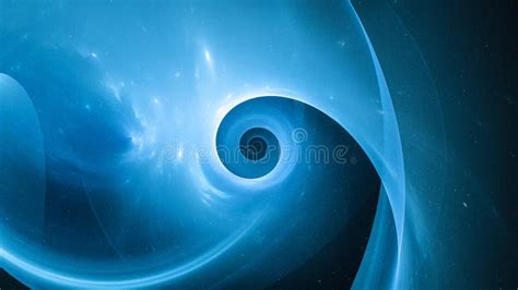 Blue Glowing Singularity In Space Abstract Background Stock Illustration Illustration Of