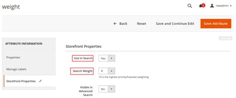 how to set search weight in magento2 magecurious