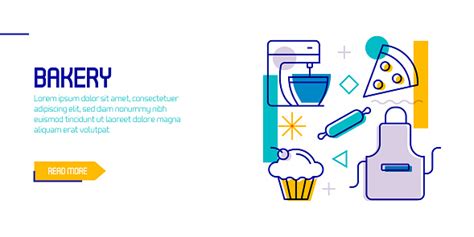 베이커리 관련 디자인 요소 윤곽선 아이콘이 있는 패턴 디자인입니다 다채로운 벡터 일러스트레이션 빵에 대한 스톡 벡터 아트 및 기타 이미지 Istock