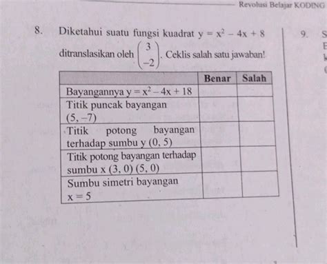Revolusi Belajar KODING 8 Diketahui suatu | StudyX