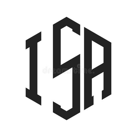 isa logo design initial letter isa monogram logo using hexagon shape