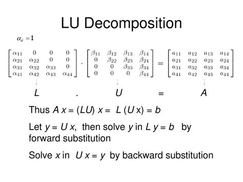 Chapter 2 Linear Systems Mainly Lu Decomposition Ppt Download