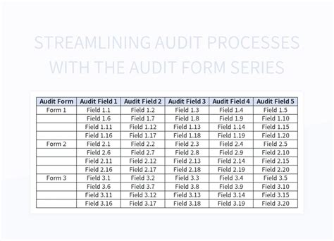 Streamlining Audit Processes With The Audit Form Series Excel Template