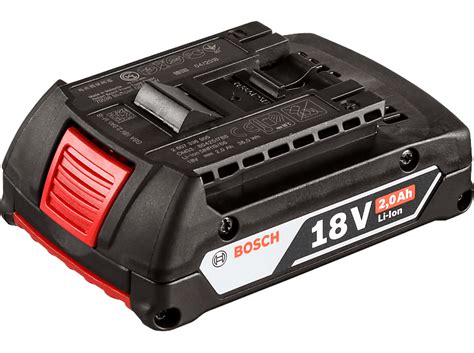 BOSCH GBA 18V 2.0Ah Lithium-Ionen-Akku, Schwarz Zubehör ...