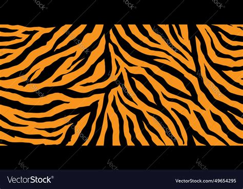 Seamless Pattern With Tiger Stripes Royalty Free Vector