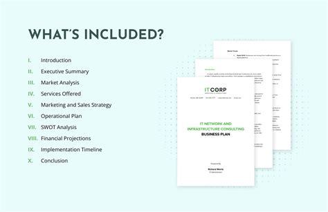 It Network And Infrastructure Consulting Business Plan Template In Word