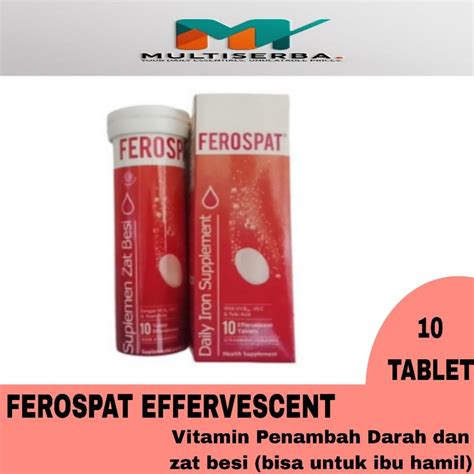 Jual Ferospat Effervescent 10 Tablet Vitamin Ibu Hamil Rasa Strawberry
