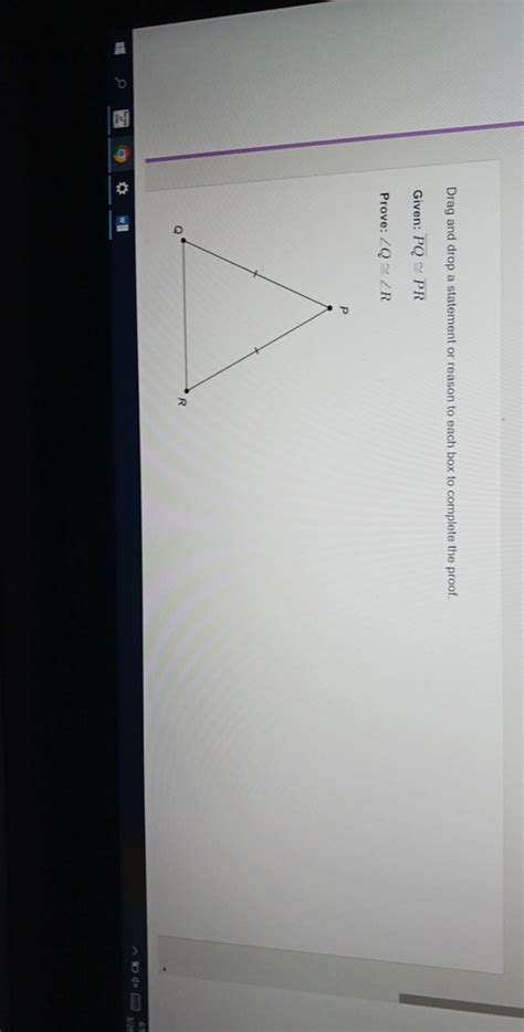 drag and drop a statement or reason to each box to complete the proof gi