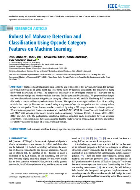 Pdf Robust Iot Malware Detection And Classification Using Opcode