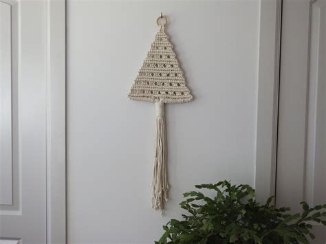 Macrame Christmas Tree Wall Hanging Modern Decor Fiber Art Etsy