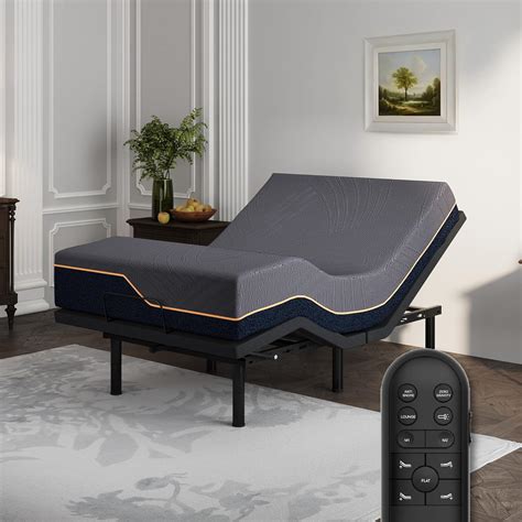 Dyonery Twin Xl Adjustable Bed Frame With Mattress 14 Inch