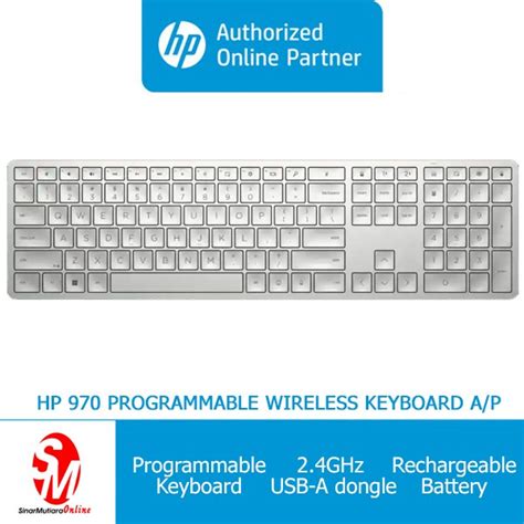 Jual Keyboard Wireless HP 970 Programmable 2 4GHz USB Smart Sensor Shopee Indonesia