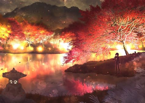 Anime Autumn Season Wallpapers Wallpaper Cave