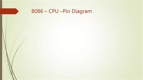 8086 Cpu Pin Diagrampptx