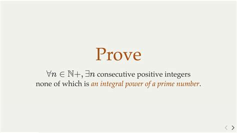 For Any Positive Integer N There Exist N Consecutive Integers None Of Which Is A Prime Power
