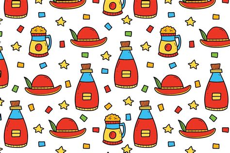Beer Dodol Cartoon Pattern Design Graphic By Akhmadmutohar83 · Creative Fabrica