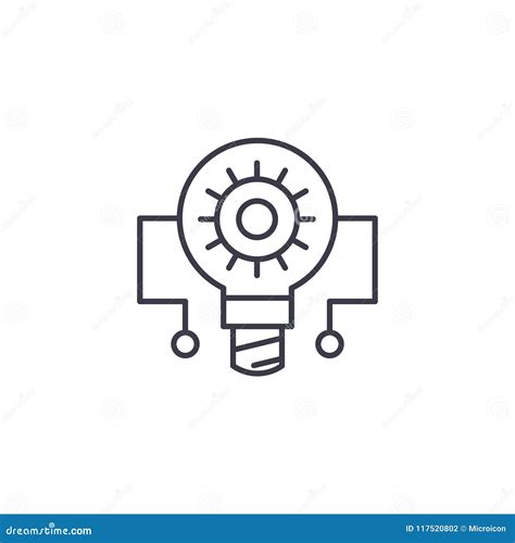 Principle Circuit Linear Icon Concept Principle Circuit Line Vector Sign Symbol Illustration