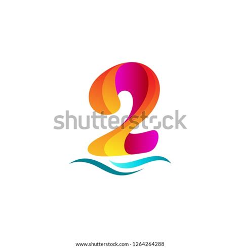 Number Logo Design Logo 2 Vector Stock Vector Royalty Free 1264264288