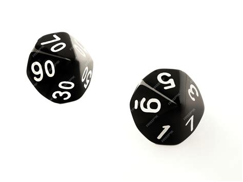 Premium Photo D10 And D100 Two 10 Sided Dice Isolated On White Rpg