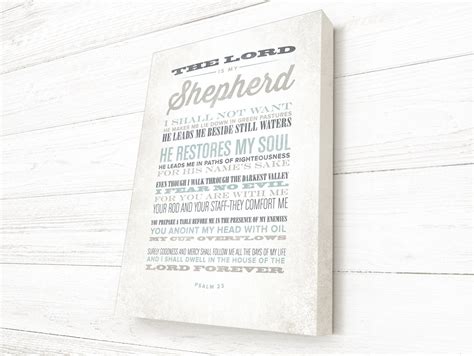 Scripture Wall Art The Lord Is My Shepherd Bible Verse Etsy