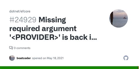 Missing Required Argument Is Back In Preview 3 · Issue 24929