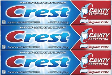 Crest Toothpaste Cavity Protection Regular Pack Of 3
