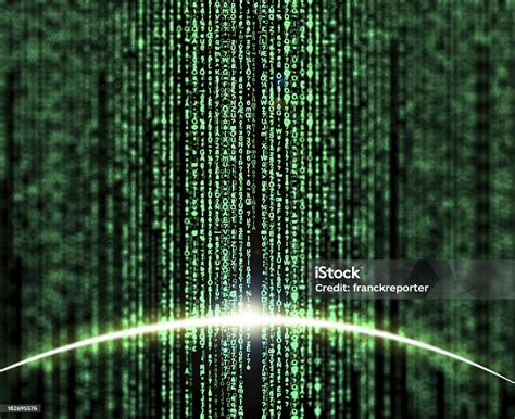 Space Sunrise Random Hexadecimal Codes Like Matrix Style Stock
