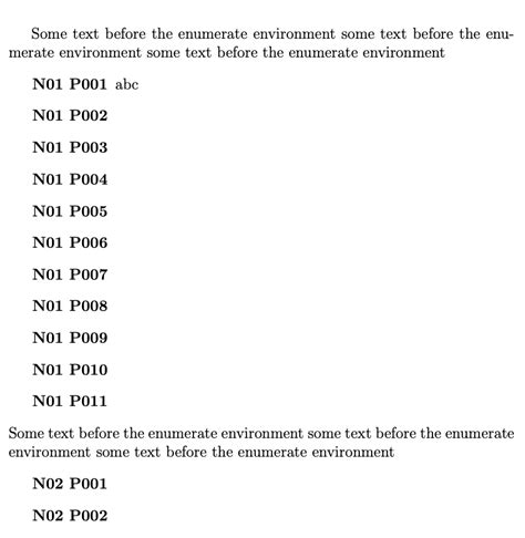 Numbering Whitesace In Leading Zeroes In Enumerate Environment Tex