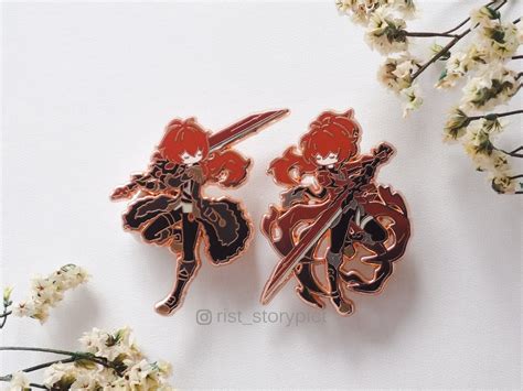 Genshin Impact Cute Characters Hard Enamel Pin Rose Gold Etsy Australia