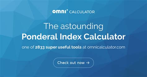 Ponderal Index Calculator Improved Bmi Measure