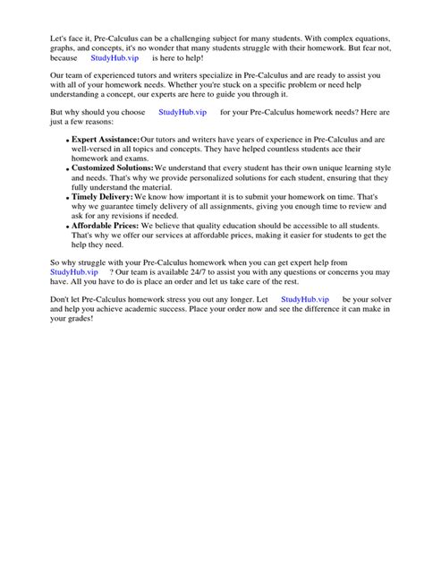 Pre Calculus Homework Solver Pdf Psychology Complex Number