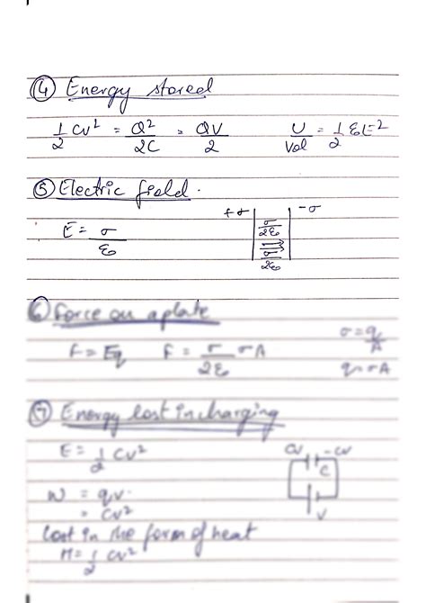 SOLUTION Capacitance Formula Chart Cbse Studypool